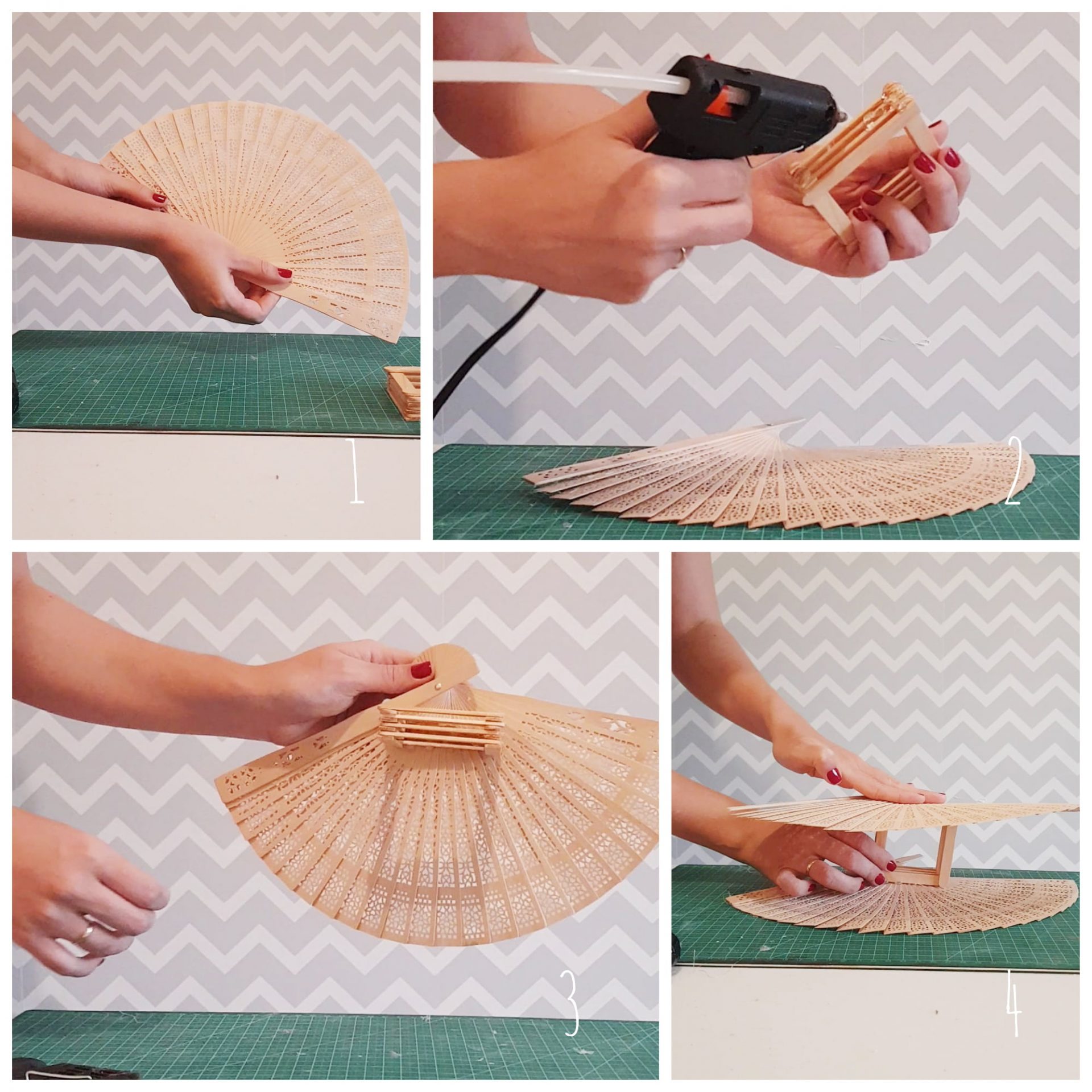 Luminária de leque - Como fazer - Mania de Decoração